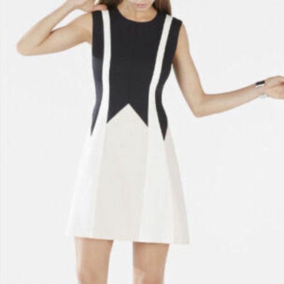 BCBGMaxAzria | Dresses | Bcbg Max Azria Dress Size O Colorblocked ...